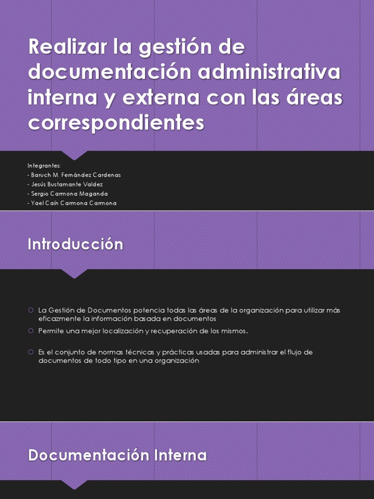 Realizar La Gestión de Documentación Administrativa Interna | PDF ...
