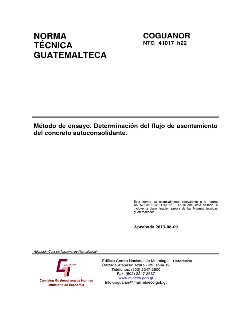 Astm C 1611 Concreto Super Flow PDF | PDF | Hormigón | Cemento