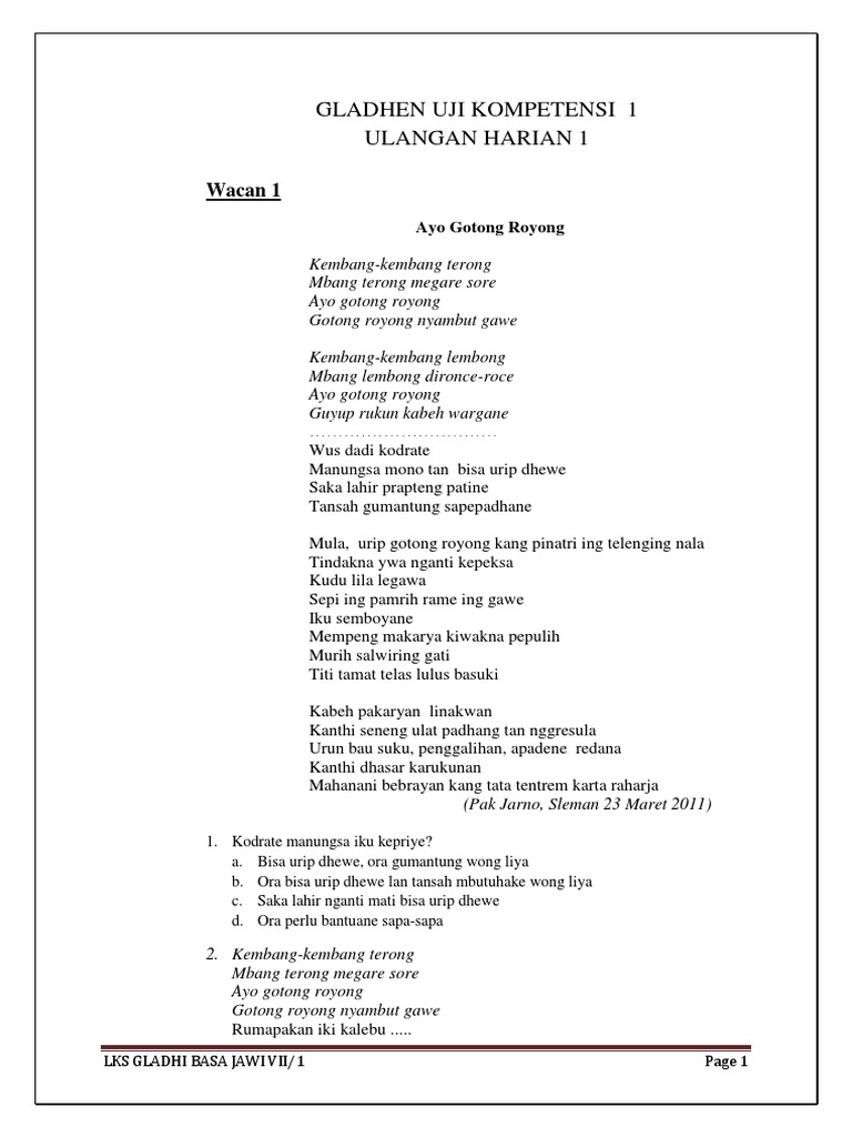 Bank Soal VII | PDF | Java | Asian Literature