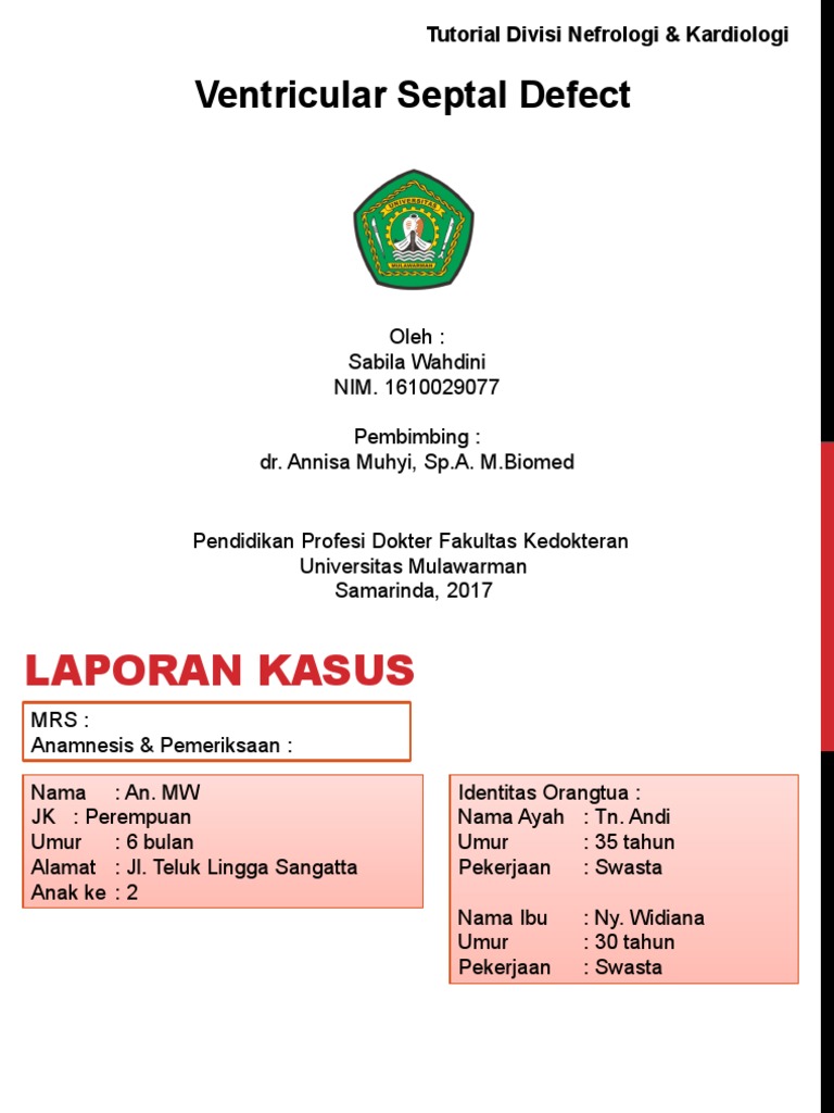 Kasus VSD pada Bayi: Diagnosis dan Penanganan | PDF | Sains & Matematika