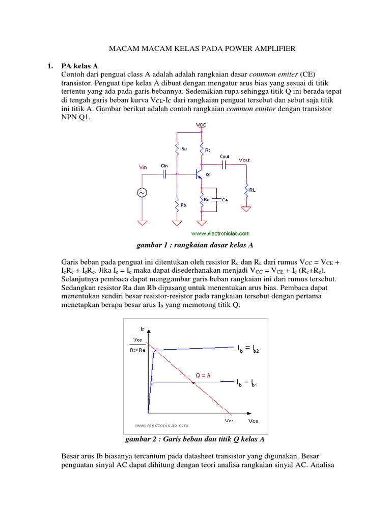 Kelas-Kelas Pada Power Amplifier | PDF