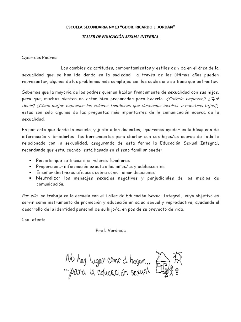 Carta A Padres - Taller de ESi | PDF