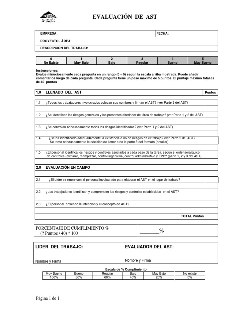 Auditoria AST Form | PDF | Science | Tecnología (general)