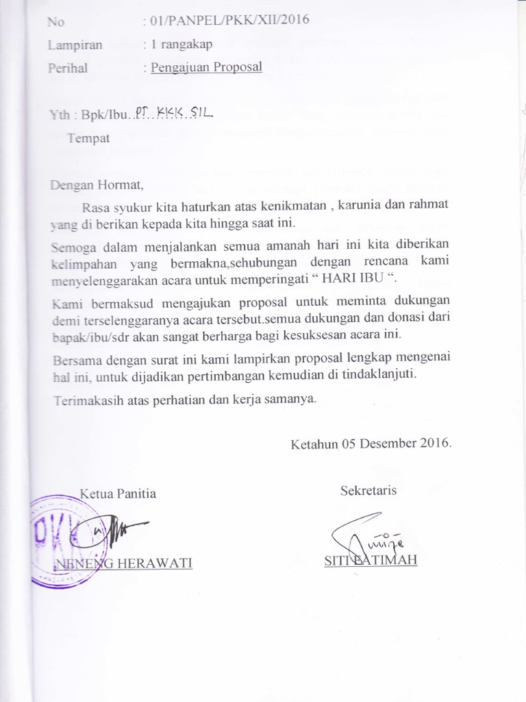 Proposal Hari Ibu Desa Pasar Ketahuh | PDF