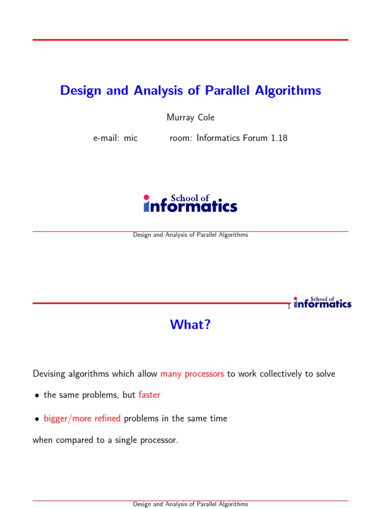 Overheads | PDF | Parallel Computing | Algorithms