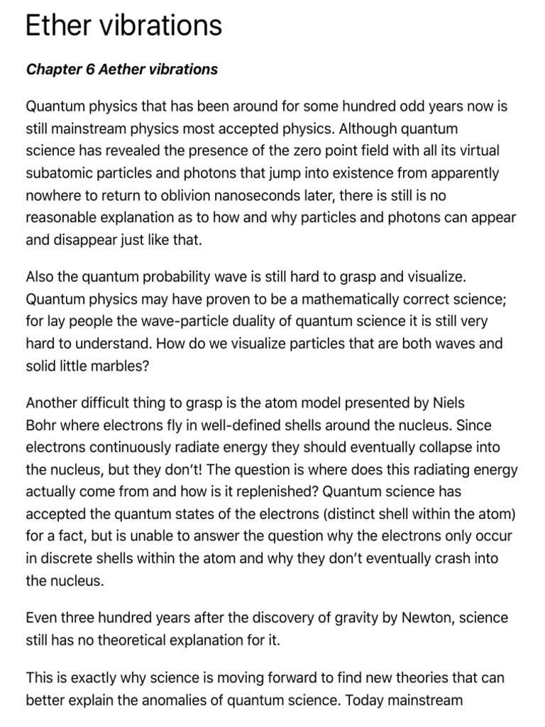 Ether Vibrations | PDF | Quantum Mechanics | Luminiferous Aether