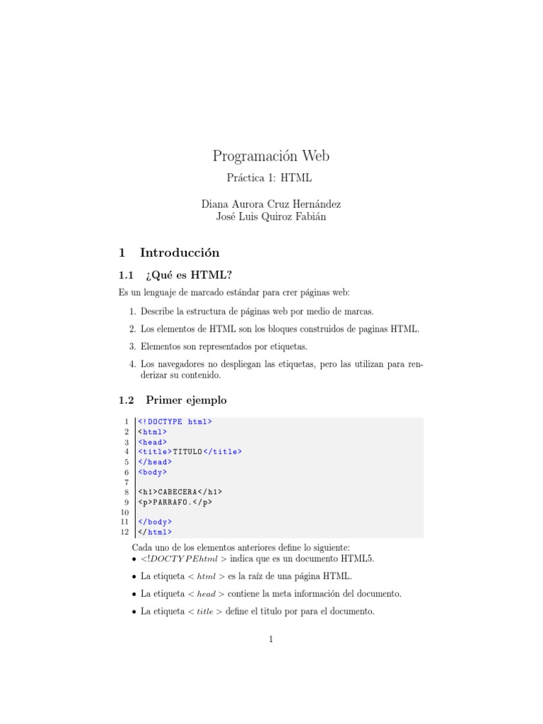 P 1 Web | PDF | HTML | Hipertexto