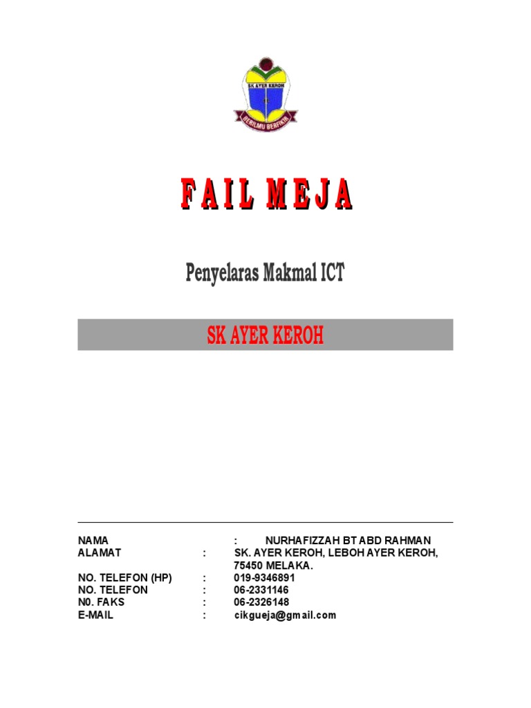 Fail Meja GPB Penyelaras Ict | PDF