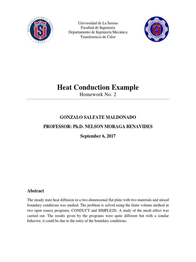 Homework 2 Heat Transfer | PDF | Thermal Conduction | Partial ...