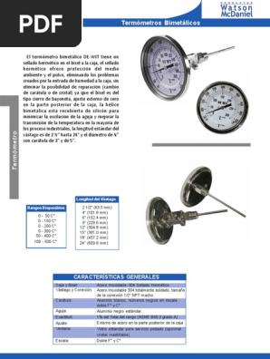 Modelo De Termometro De Meta Pdf Ficha Termometro Digital | PDF