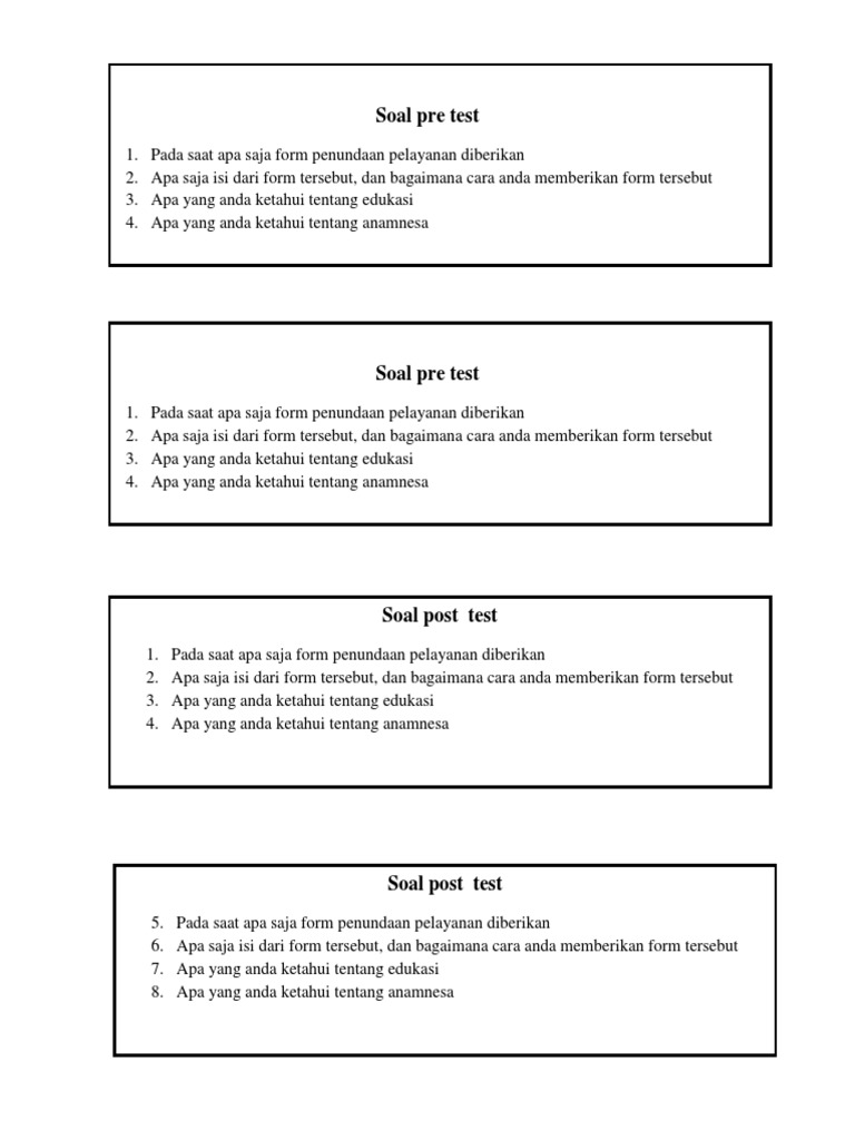 Soal Pre Test Ronde Keperawatan | PDF