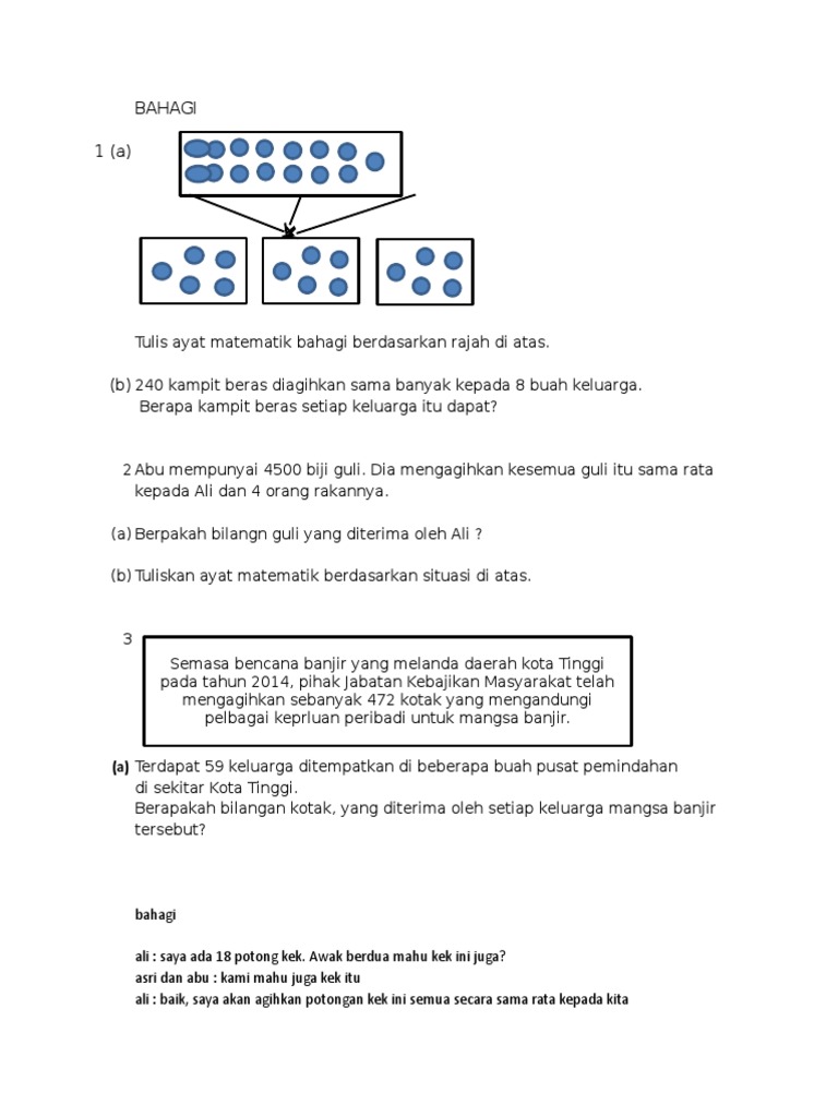 Soalan Modul Bahagi Dan Nombor Dan Operasi | PDF