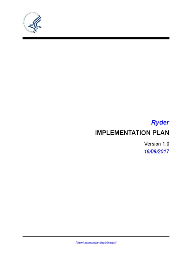 Ryder Implementation Plan | PDF | Implementation | Databases Ryder Implementation Plan | PDF | Implementation | Databases