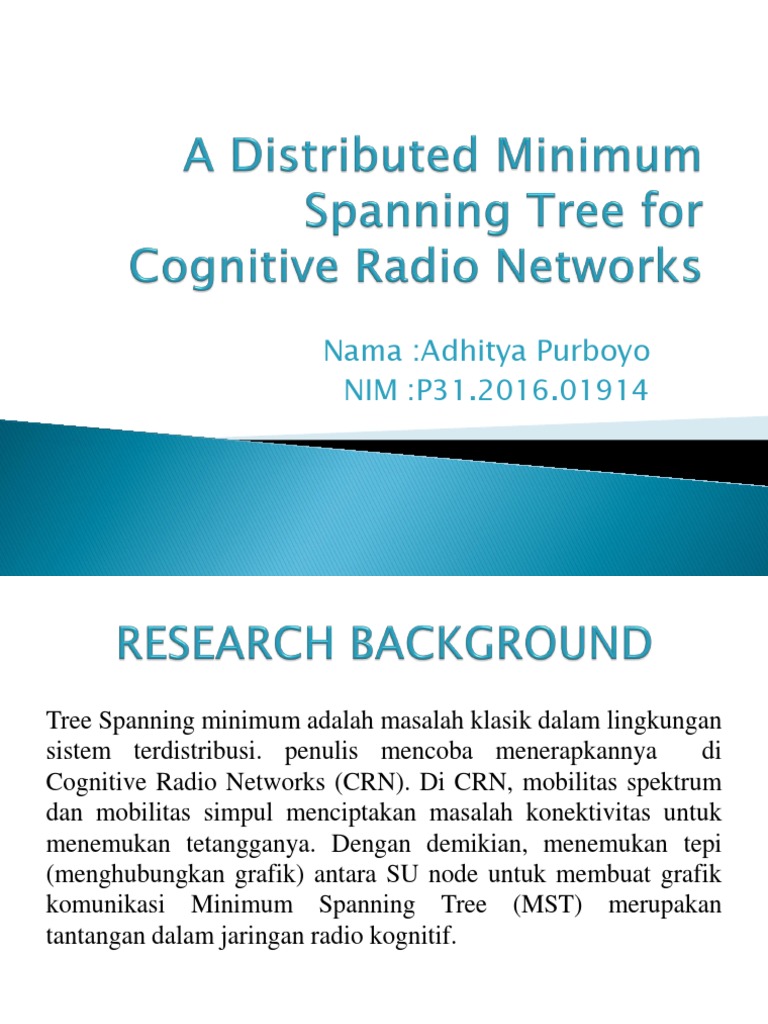 A Distributed Minimum Spanning Tree For | PDF | Metode & Bahan Ajar ...