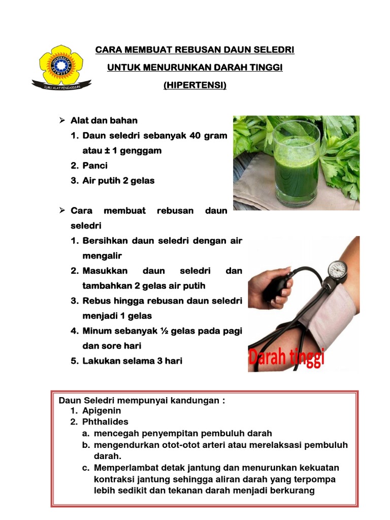 Cara Membuat Rebusan Daun Seledri | PDF