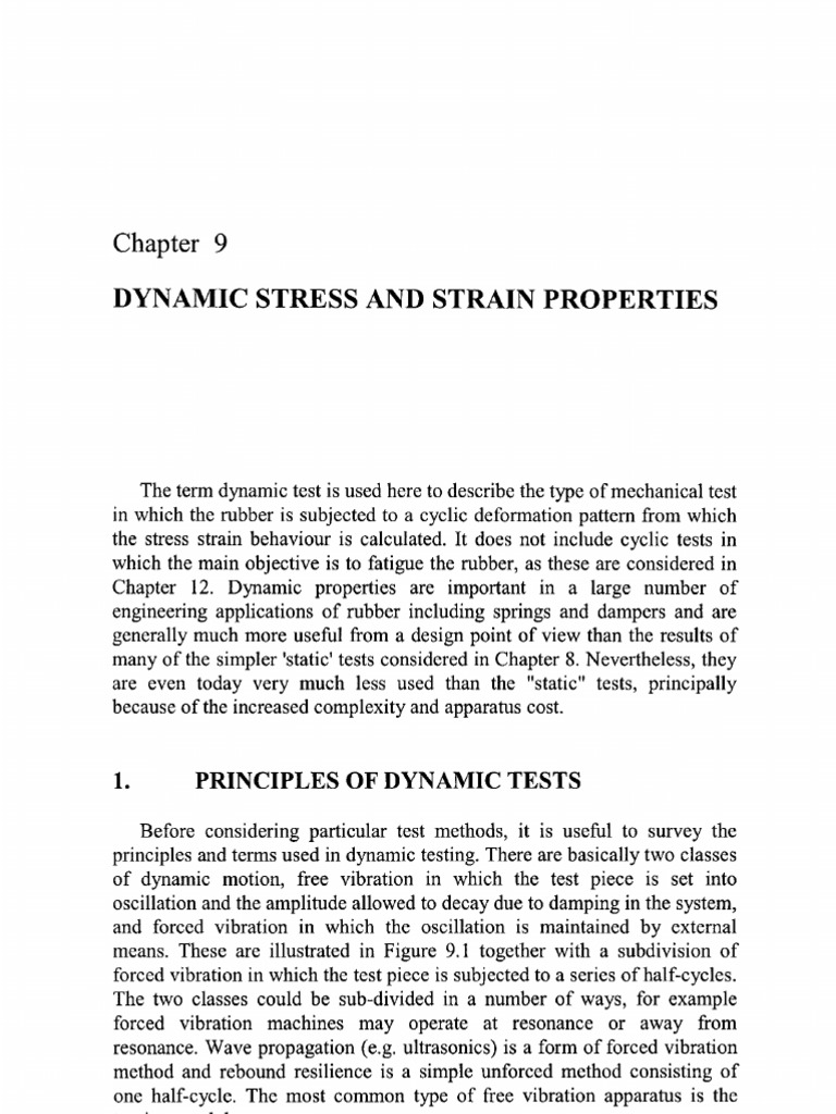 Dynamic Stress and Strain Properties | PDF | Deformation (Engineering ...
