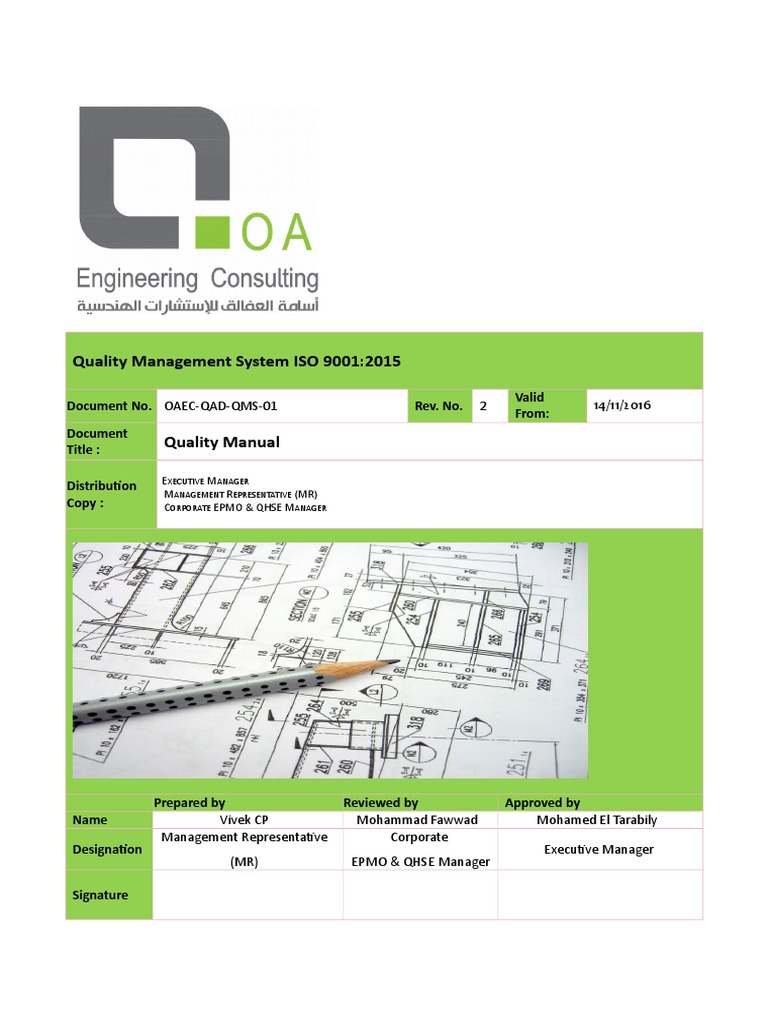 QMS Manual ISO 9001:2015 | Download Free PDF | Business Process ...