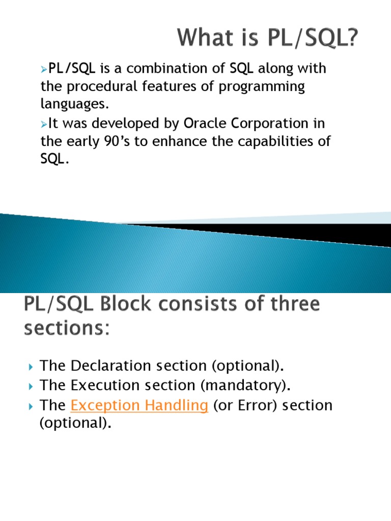 PLSQL | Download Free PDF | Pl/Sql | Sql PLSQL | Download Free PDF | Pl/Sql | Sql
