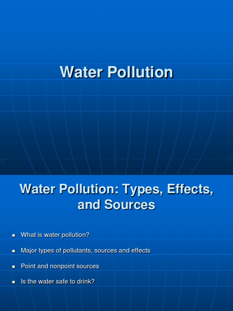 Water Pollution: Types, Effects, and Solutions | PDF | Sewage Treatment ...