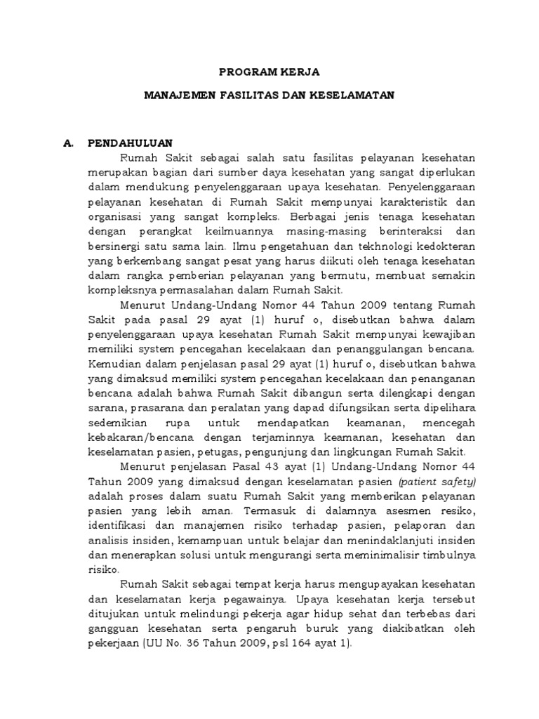 Program Kerja MFK | PDF