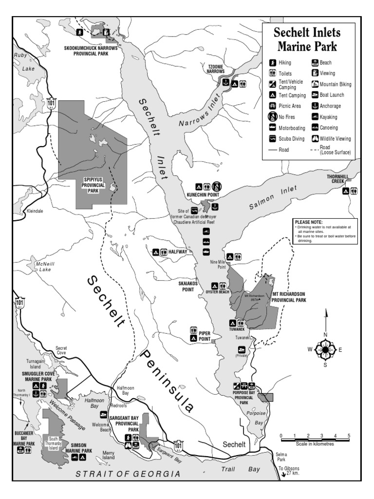 Sechelt Brochuremap | PDF | Outdoor Recreation | Leisure