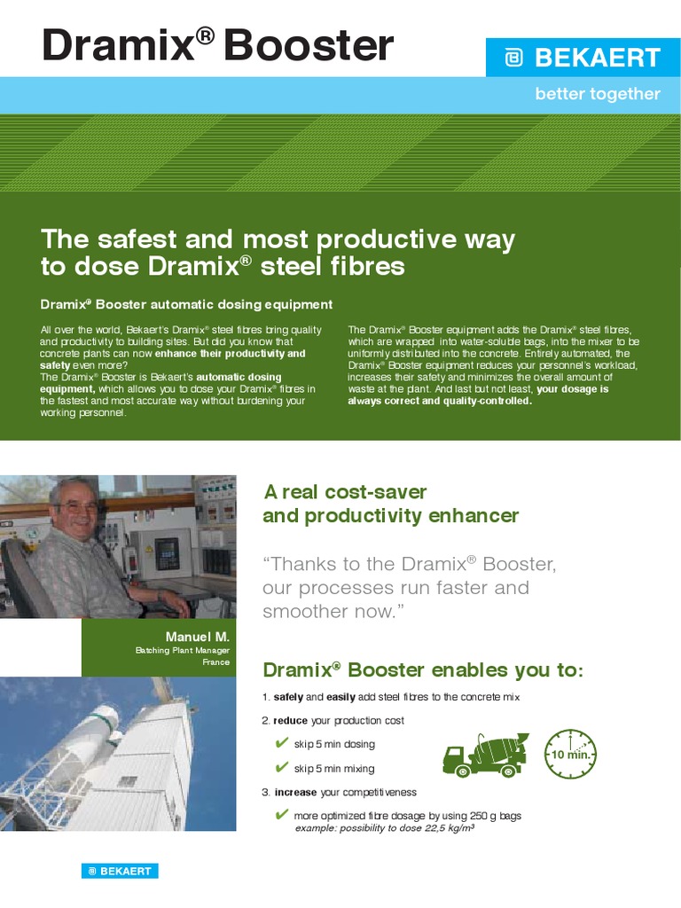 Dramix Booster - Automatic Dosing Equipment | PDF | Concrete ...