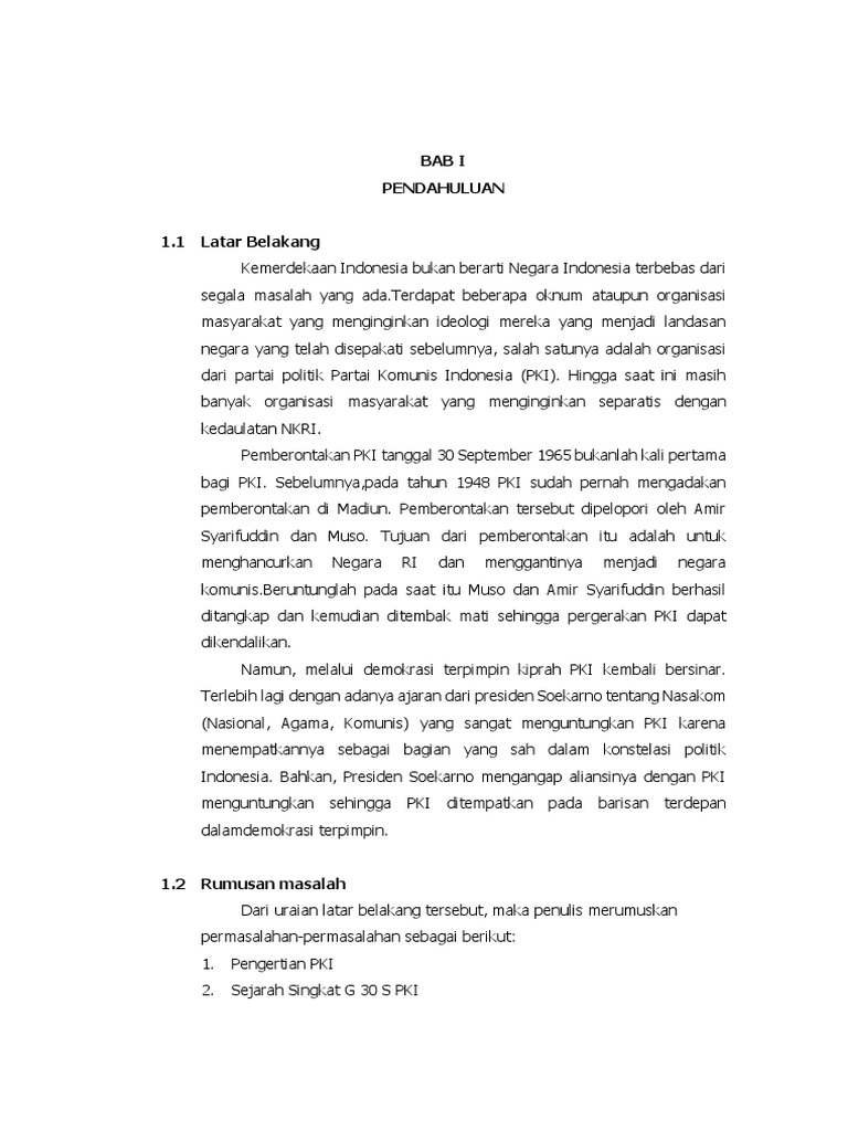 Makalah Pki | PDF | Politik | Ilmu Sosial
