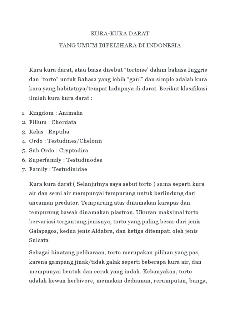 Jenis Kura2 Dan Klasifikasi | PDF