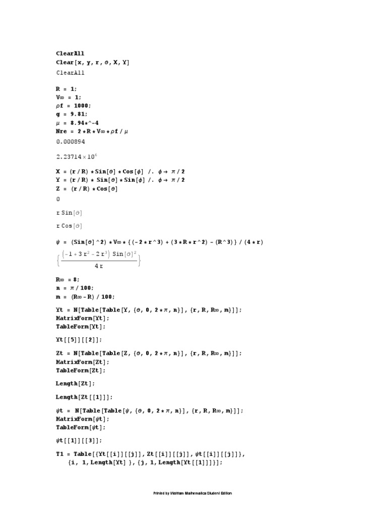 Clearall: Printed by Wolfram Mathematica Student Edition | PDF