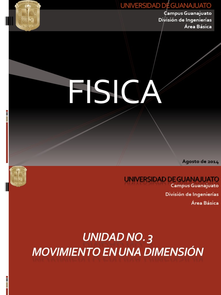 Fisica Unidad 3 - Movimiento en Una Dimension | PDF | Movimiento ...