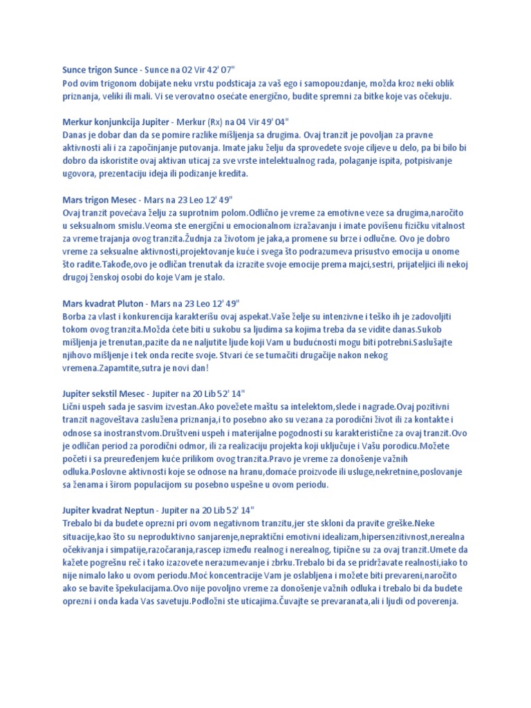 Sunce Trigon Sunce | PDF