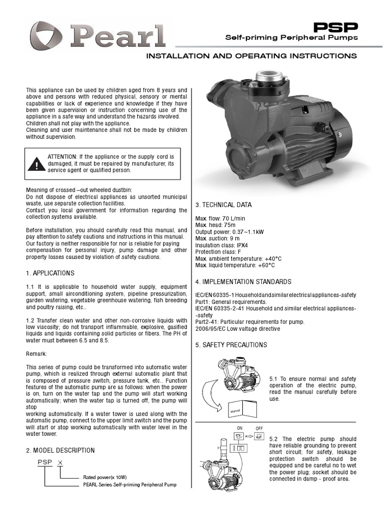 PSP 05 Manual | PDF | Pump | Valve