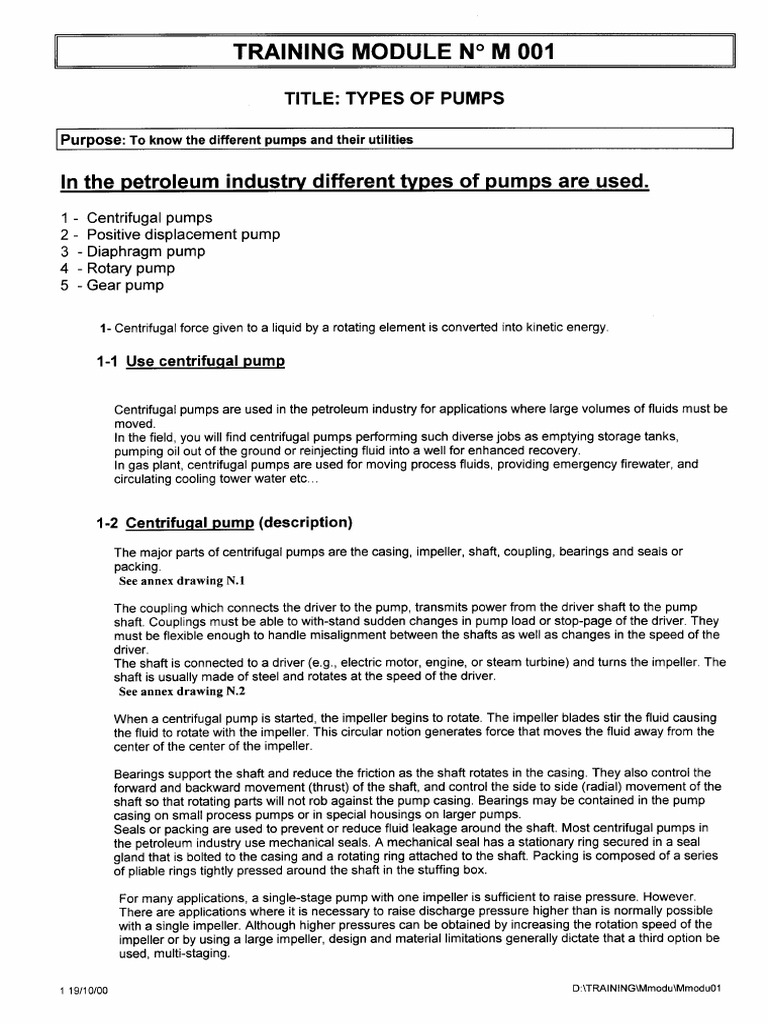 Pumps Training Module | PDF