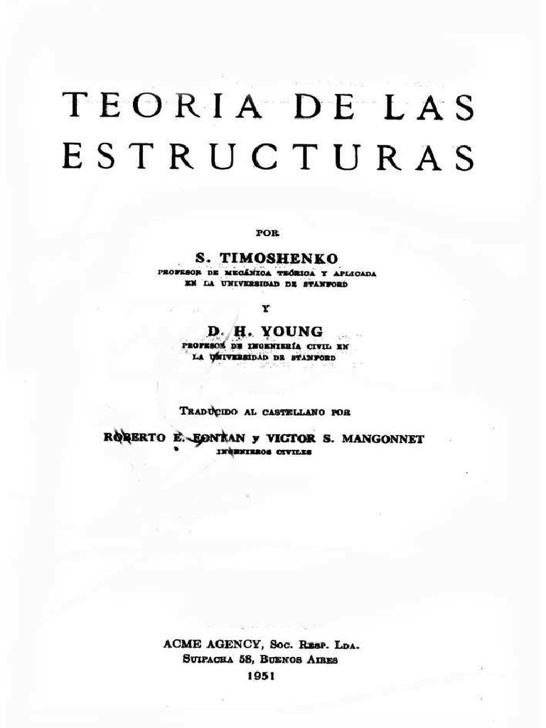 Teoría de Las Estructuras TIMOSHENKO-YOUNG | PDF