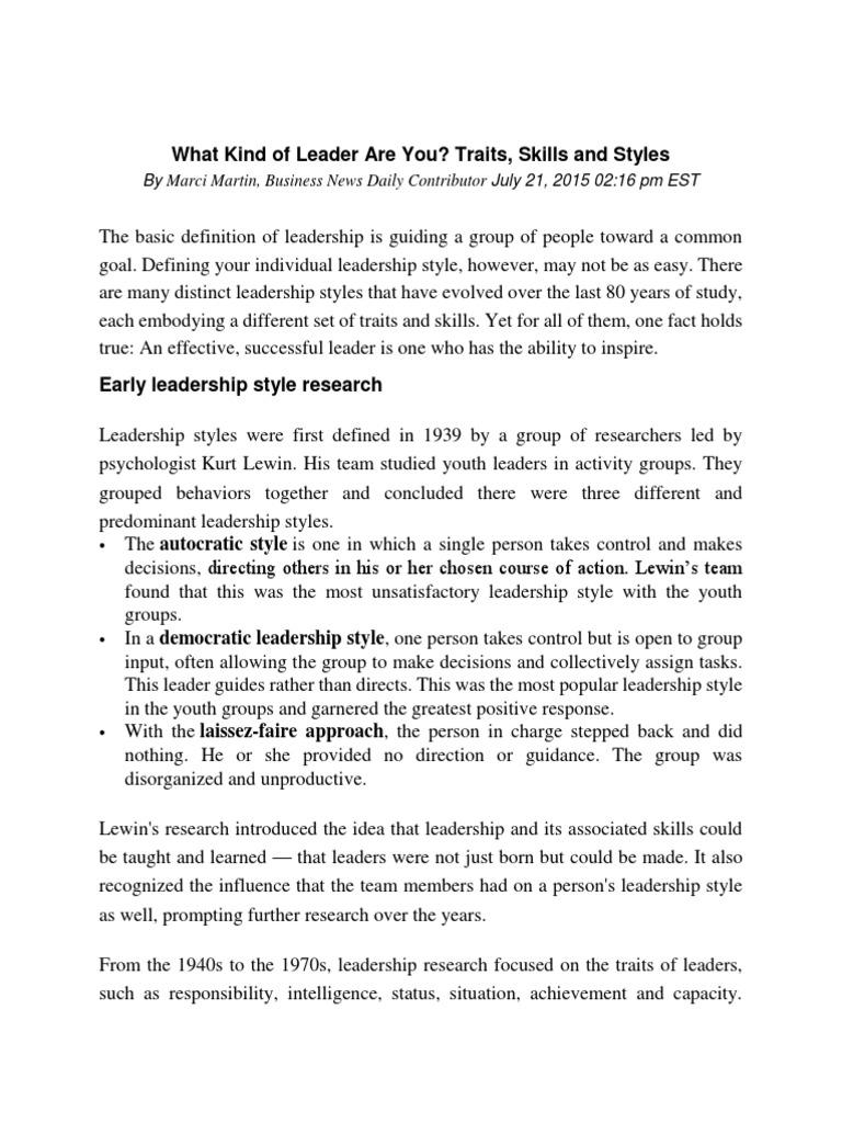 What Kind of Leader Are You | PDF | Leadership | Neuroscience