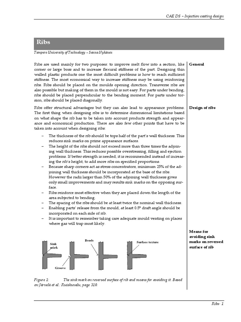 Designing Reinforcing Ribs in Castings | PDF | Industries | Industrial ...