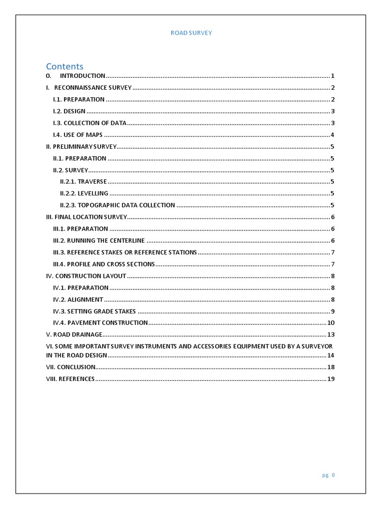 Breakdown of The Surveyor's Work On A Road Construction Project | PDF ...