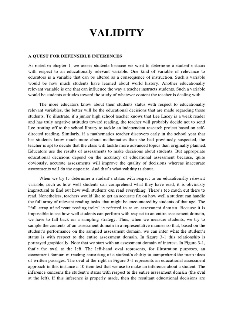 Validity | PDF | Validity (Statistics) | Educational Assessment