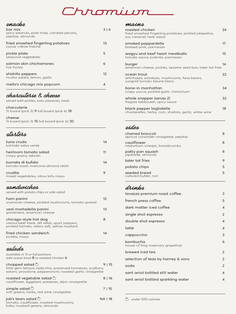 Chromium All Day Menu | Download Free PDF | Pickling | Salad