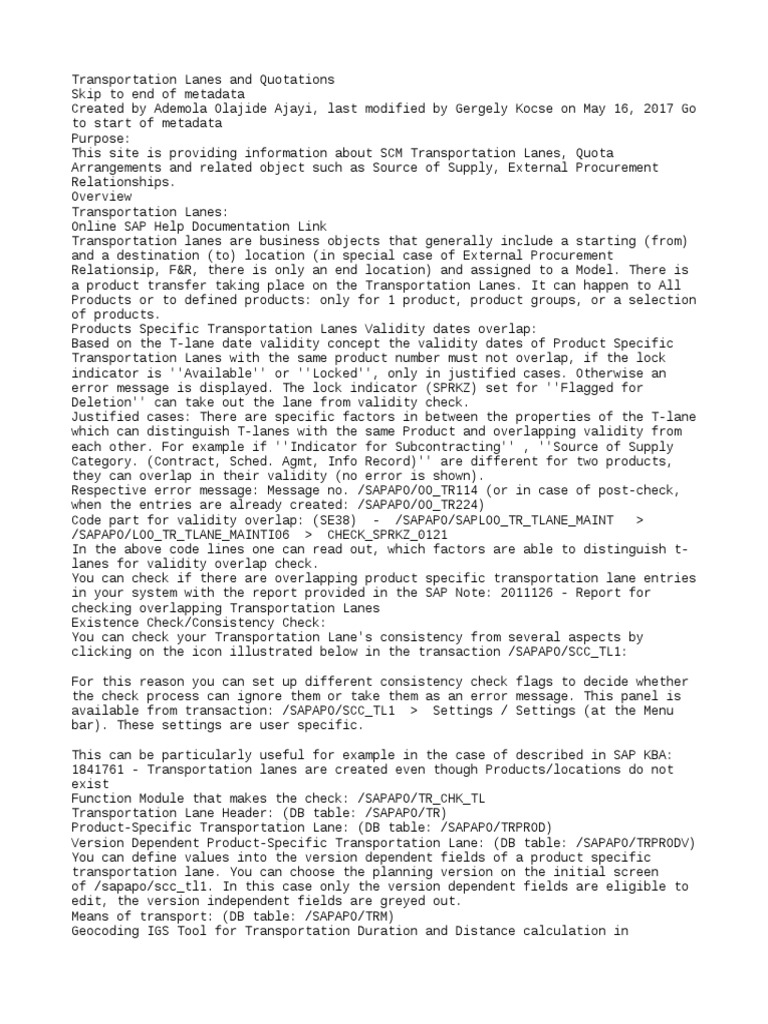 TLanes | Download Free PDF | Database Transaction | Metadata