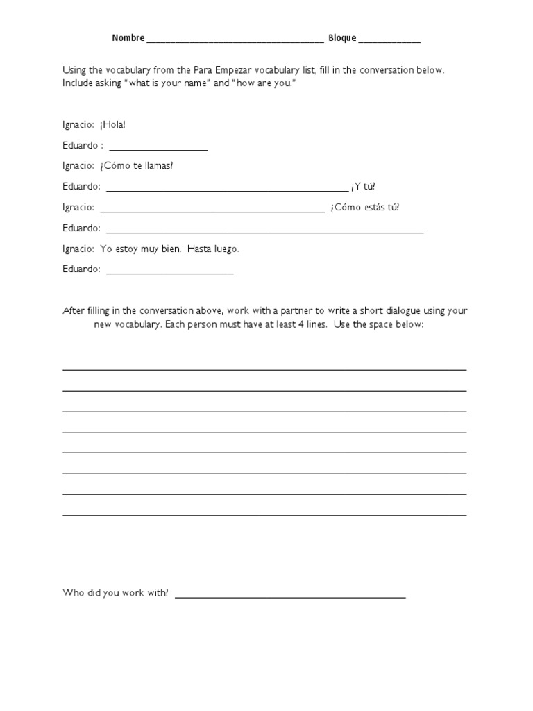 Basic Conversation Practice | PDF