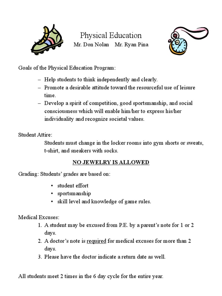 Welcome To Physical Education | PDF