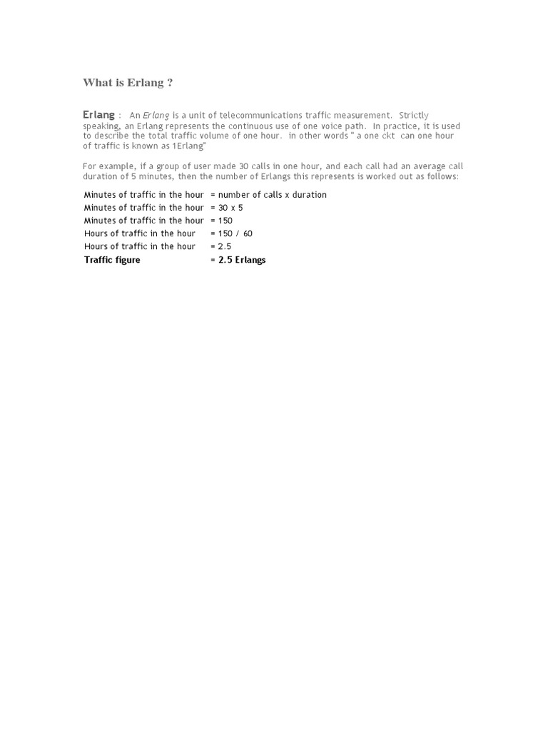 What Is Erlang | PDF
