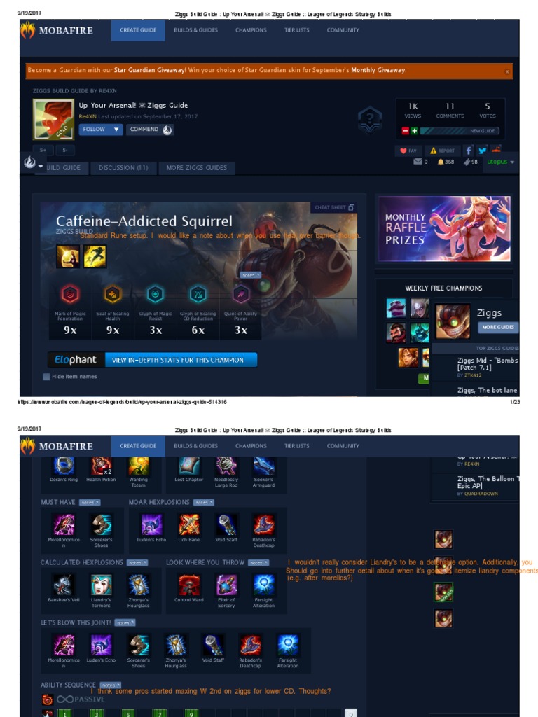 Edited - Ziggs Build Guide - Up Your Arsenal! Ziggs Guide - League of ...