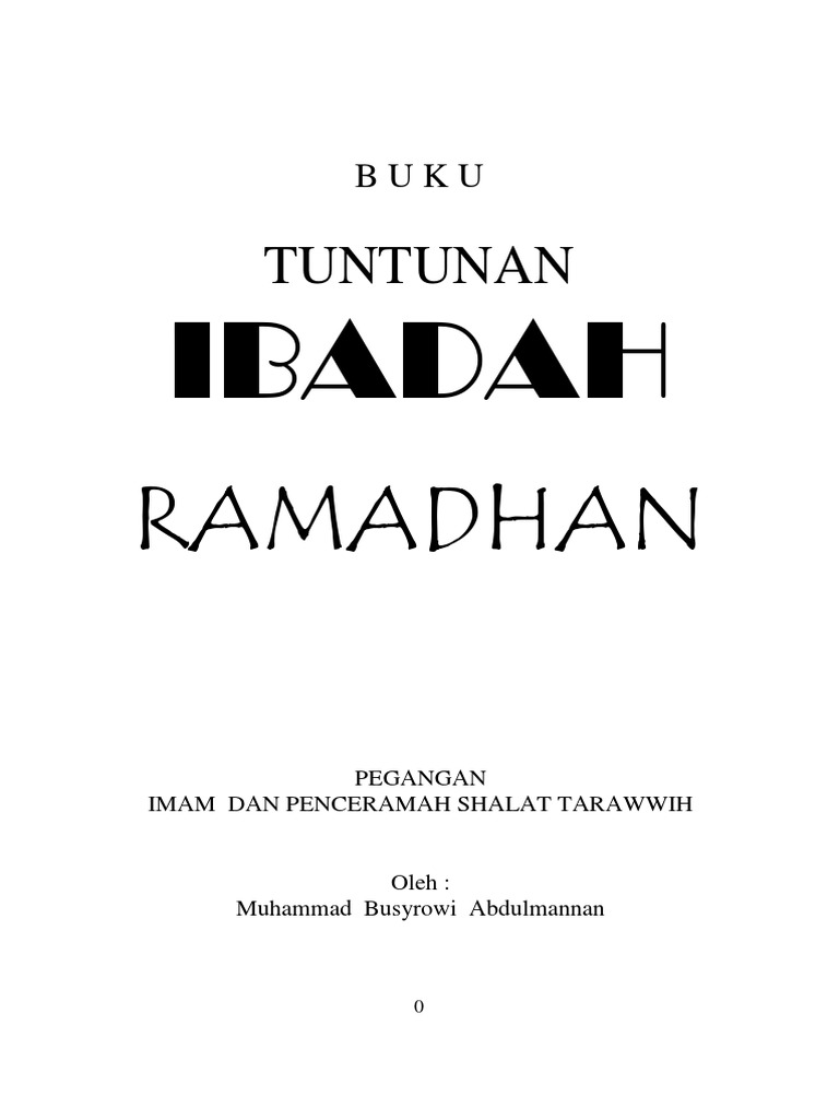 Buku Tuntunan Ramadhan 153 Hal Lengkap | PDF