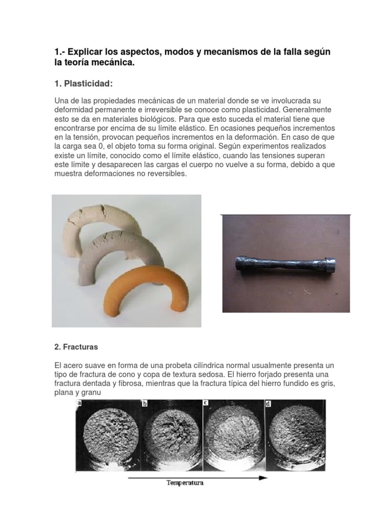 Los Aspectos, Modos y Mecanismos de La Falla Según La Teoría Mecánica. | PDF | Pandeo | Mecánica ...