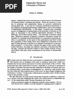 Stakeholder Theory: Edward Freeman (1984) | PDF