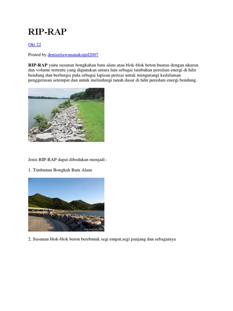 Rip-Rap Materials and Applications | PDF