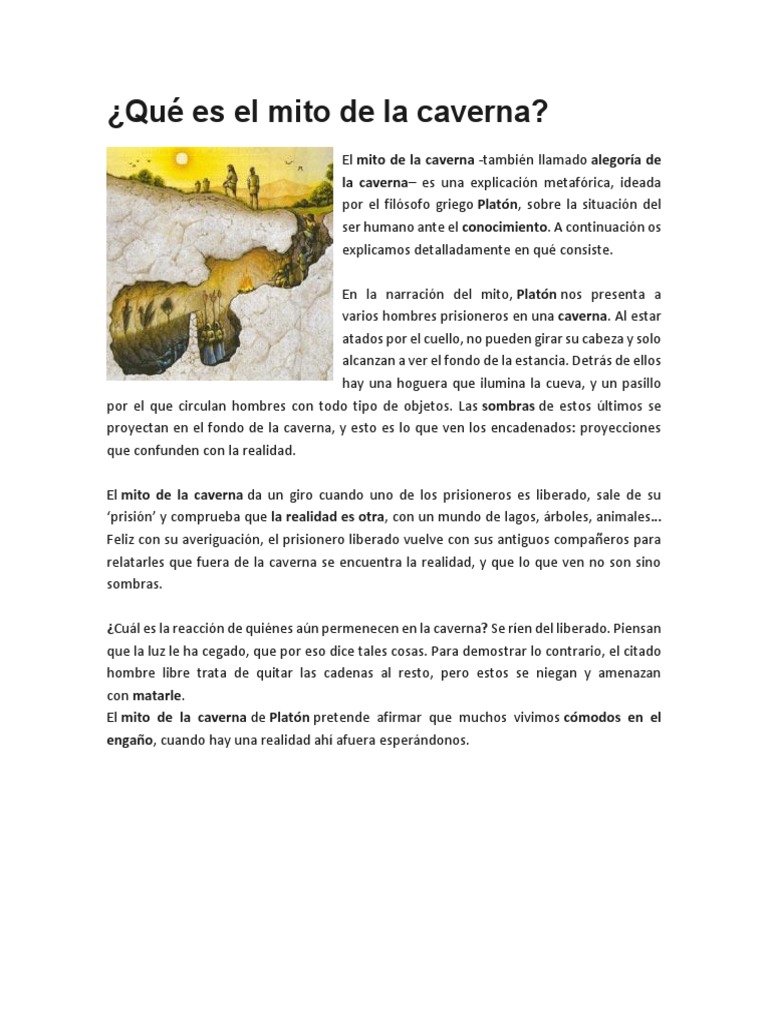 El Mito de La Caverna | PDF