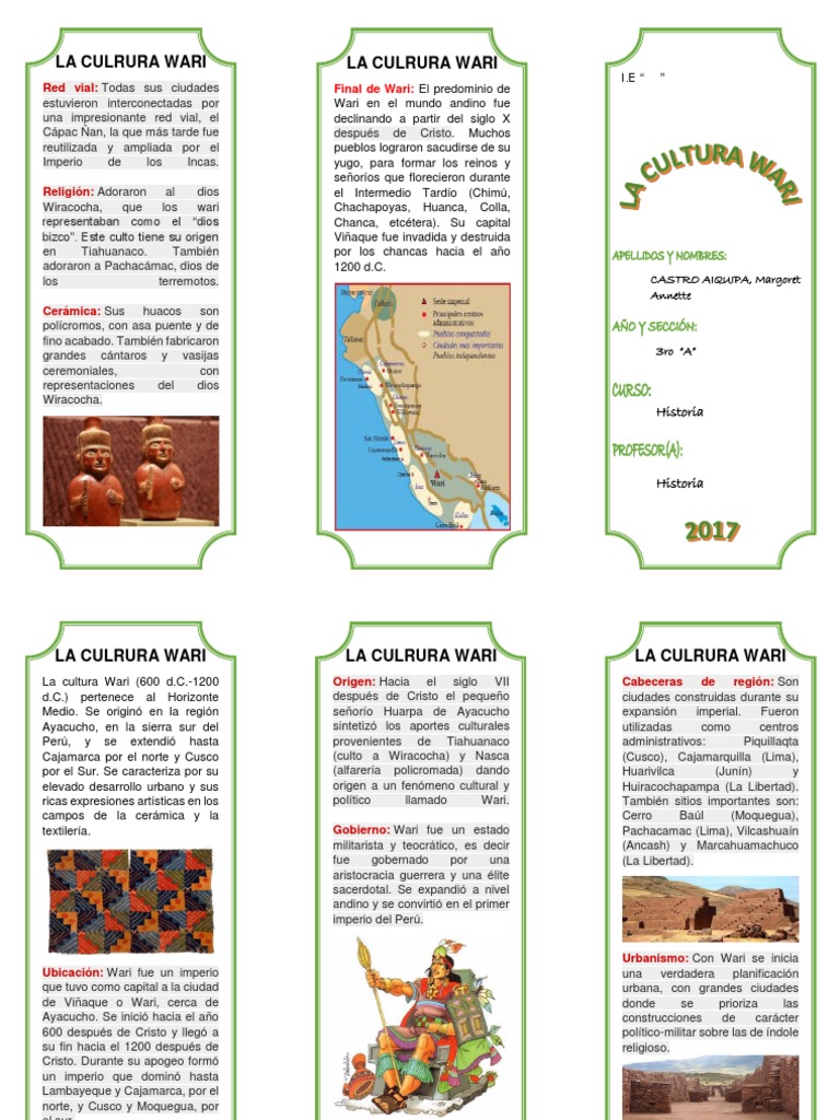 La cultura Wari: Origen y expansión de un imperio en los Andes ...